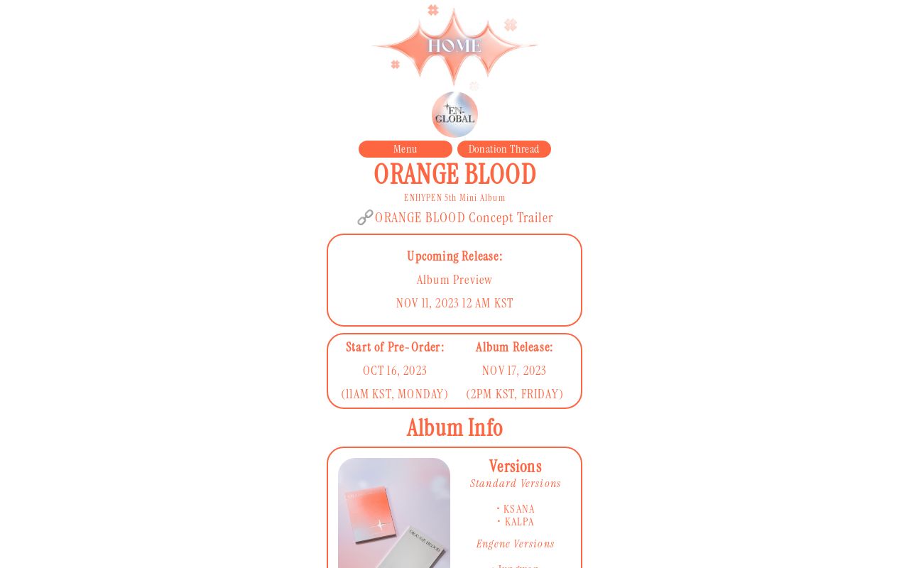 ORANGE BLOOD by enhypenglobal